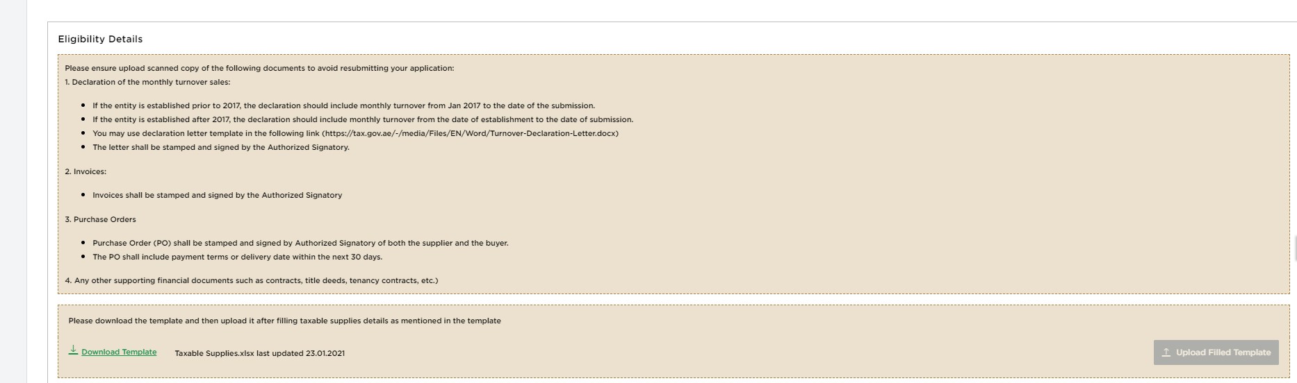 How to register for VAT in my eServices Account on EmaraTax Portal