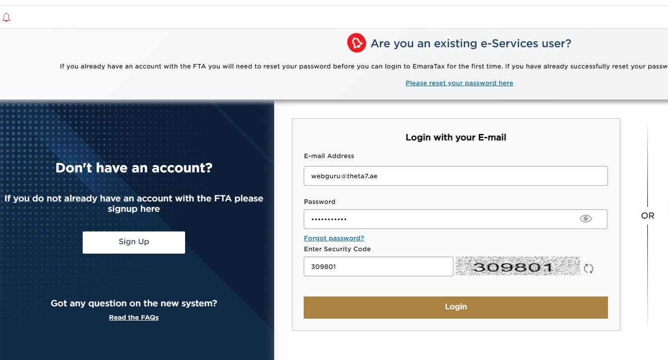 How to Log into the EmaraTax Portal for the First Time in the UAE